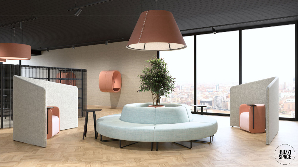 Quiet Mark | BuzziSpace BuzziShield Hook Acoustic Room Divider